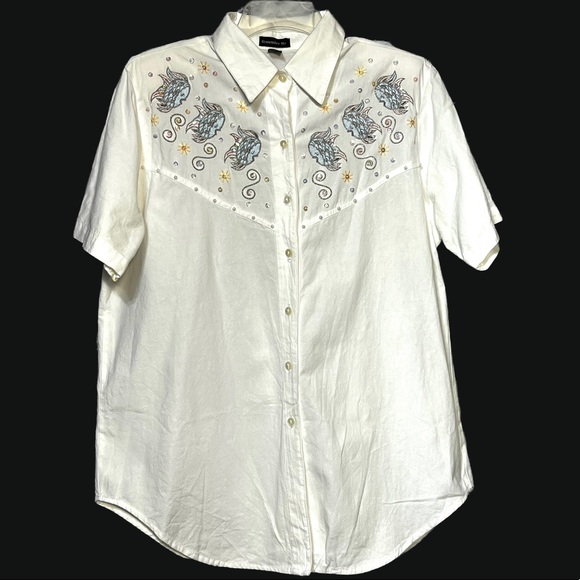 Remember Me | Tops | Vintage Remember Me Embroidered Sequin Fish Theme ...